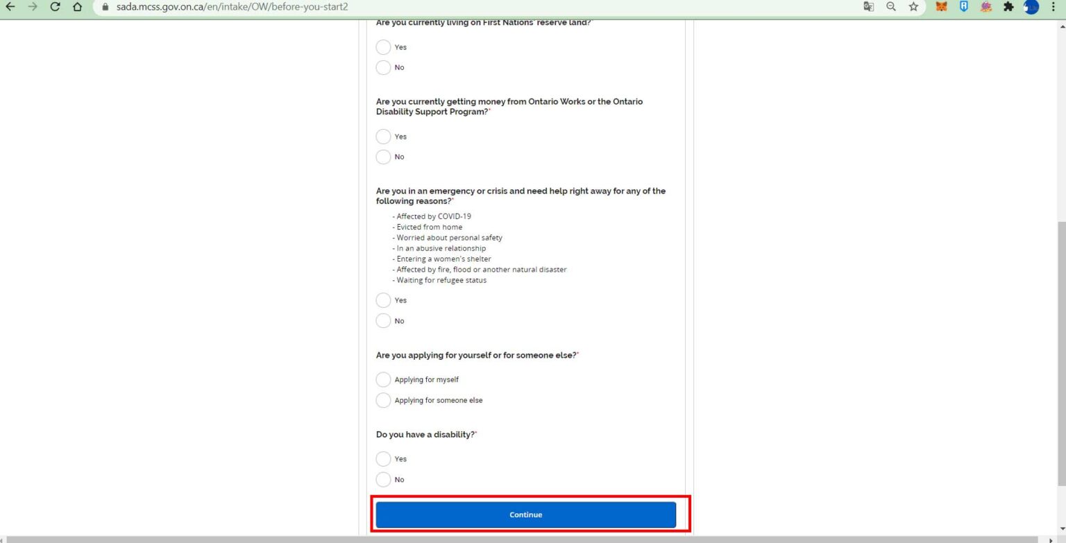 How to apply to Ontario Work Benefit?